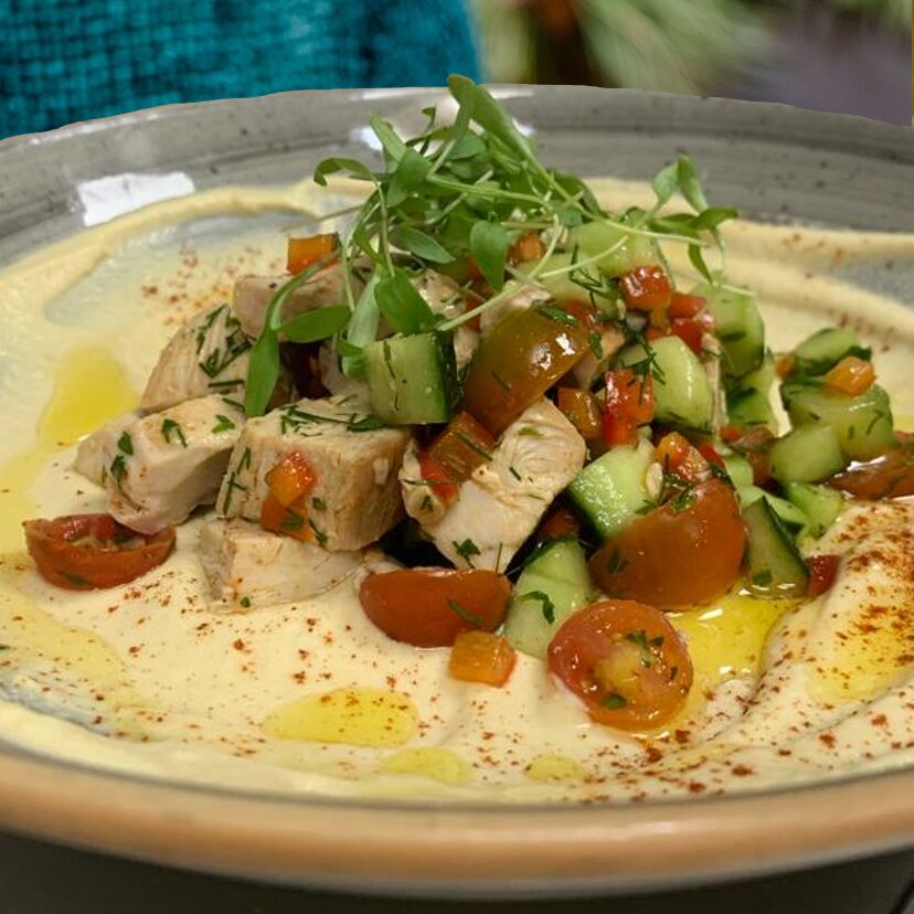 Chopped Salad con Hummus y Pollo – L's @ Food Plaza